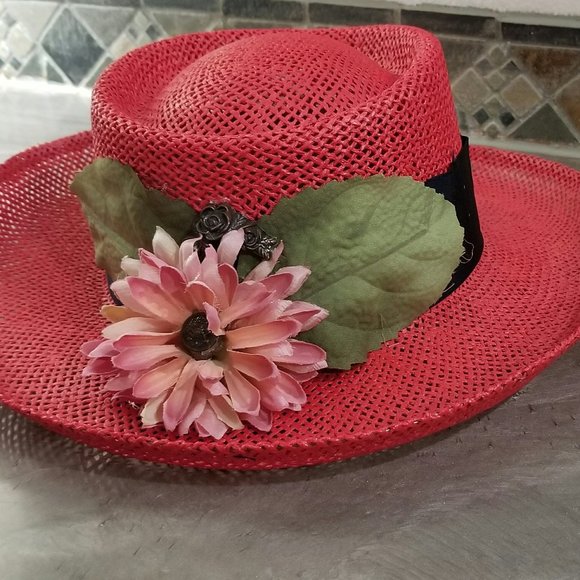 RED COUNTRY CHIC HAT | Accessories | Hat Red Country And Chic Vintage ...